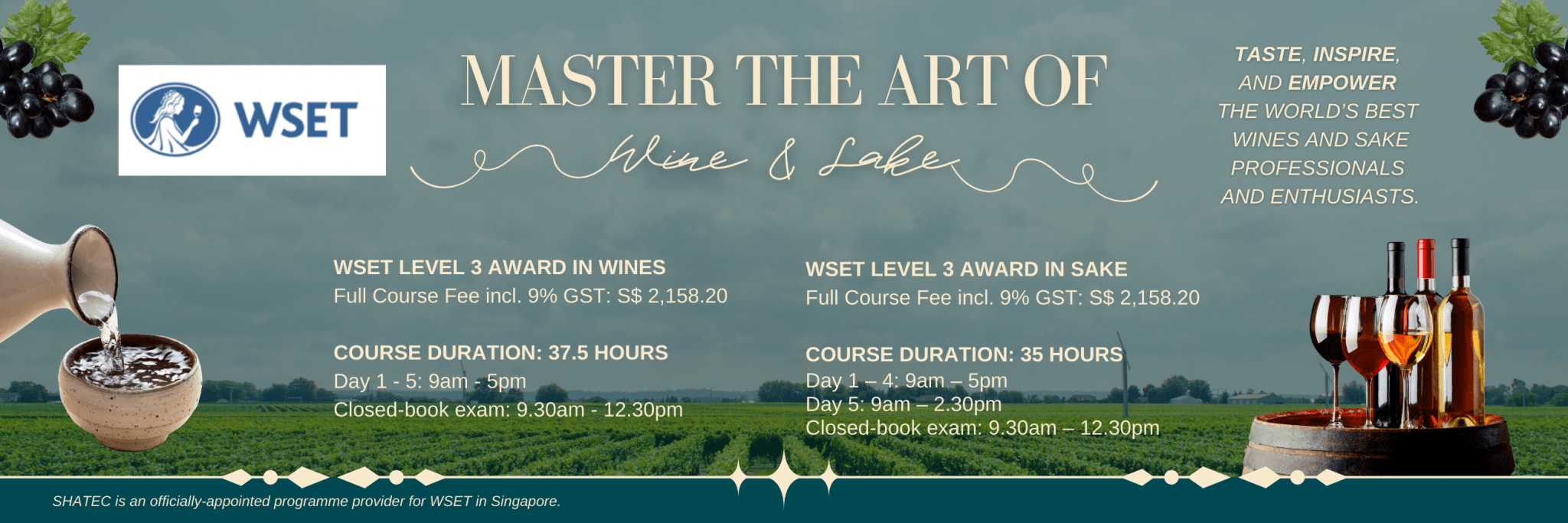 Master the Art of Wine and Sake with WSET Level 3 Certifications - SHATEC